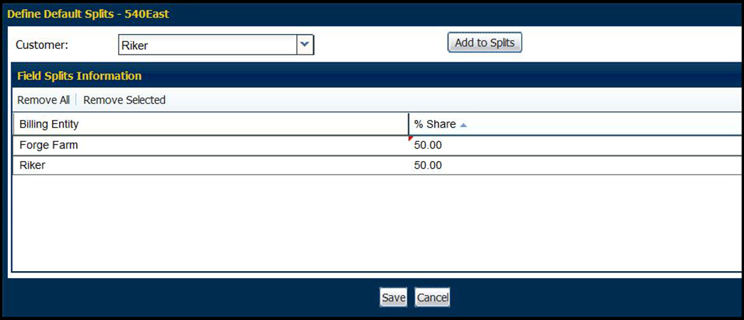 Invoicing: Split billing a field or an order