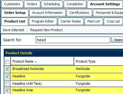 AgSync Account Setup: Product list, Request new product, Carrier Rates ...