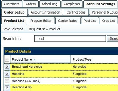 AgSync Account Setup: Products, Programs, Carriers, Pests