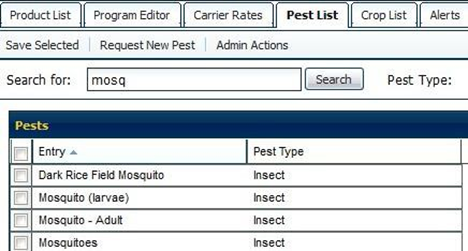 AgSync Account Setup: Products, Programs, Carriers, Pests