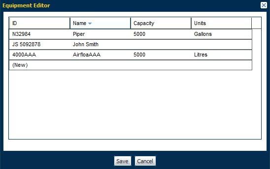 AgSync Account Settings: Equipment, Personnel / Operator, Staging Locations